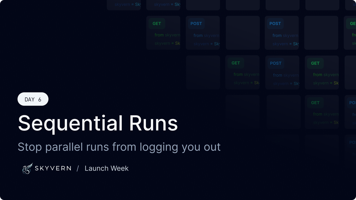 Launch Week Day 6: Sequential Runs