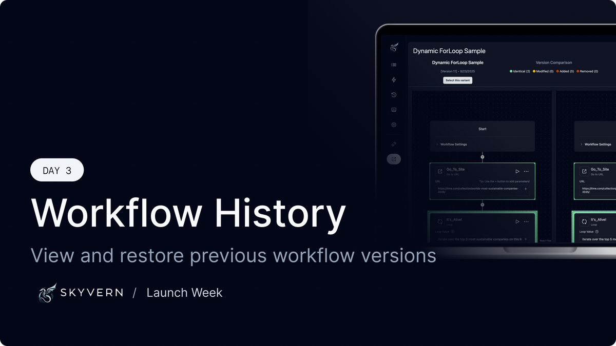 Launch Week Day 3: Workflow Version History